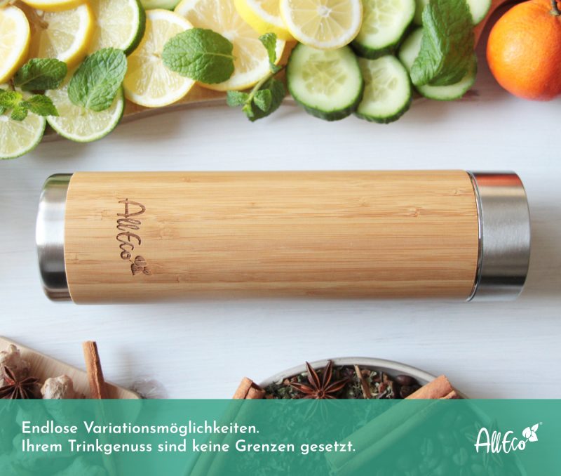 AllEco® Teebereiter To-Go Bambus Teekanne 500ml • AllEco ...