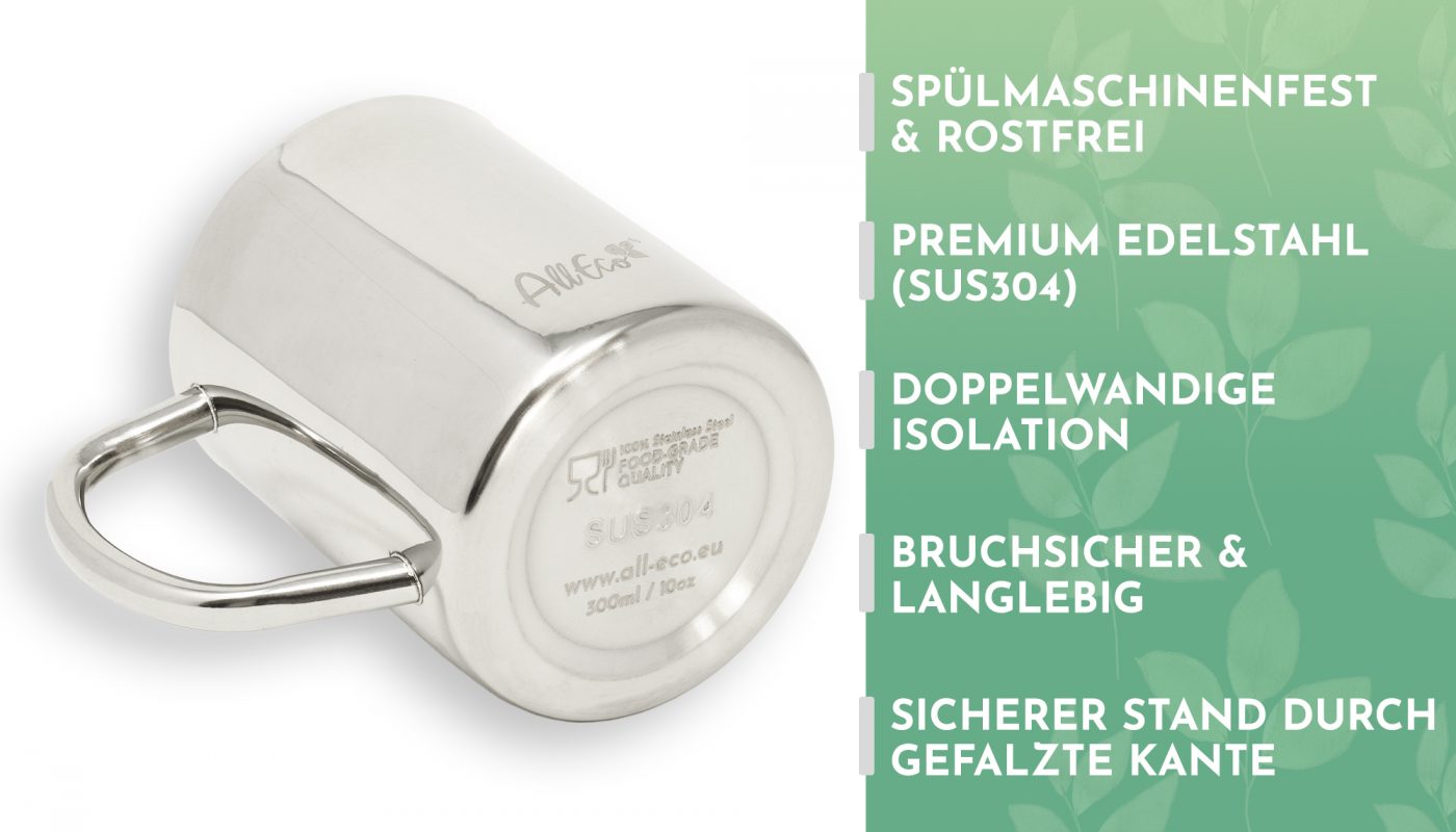 AllEco® Edelstahl Thermobecher mit Henkel doppelwandig • AllEco ...